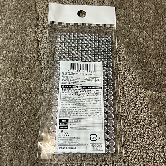 Daiso | Design | Crystal Gem Rhinestone Decoration Seal Stickers Daiso ...